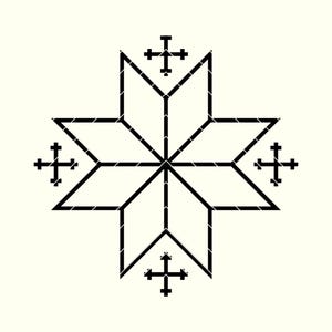 Latvian Auseklis - Set of 5 -latvian Morning Star - Māras Krusts-raksts ...