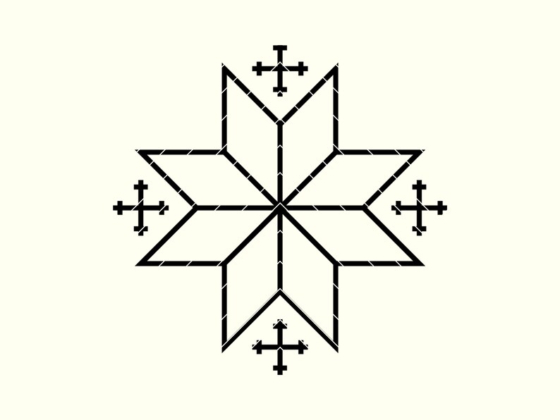 Latvian Auseklis - Set of 5 -latvian Morning Star - Māras Krusts-raksts ...