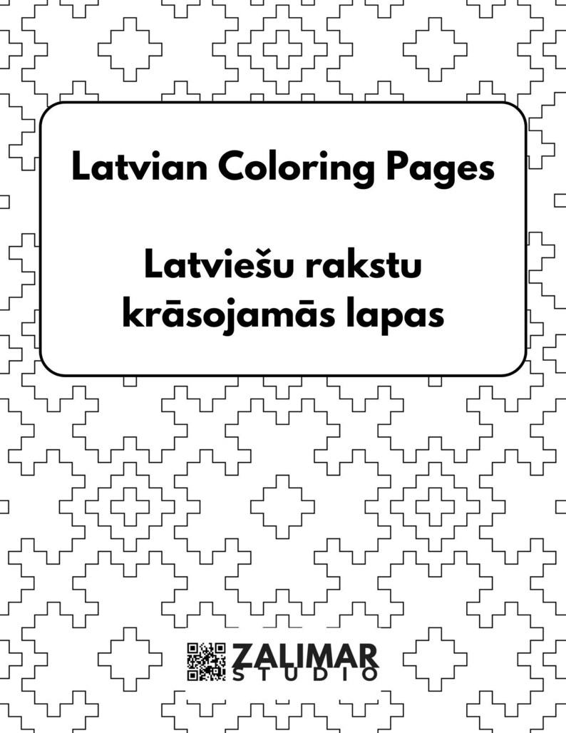 Latvian Symbol Printable Coloring Pages digital Download PDF - Etsy
