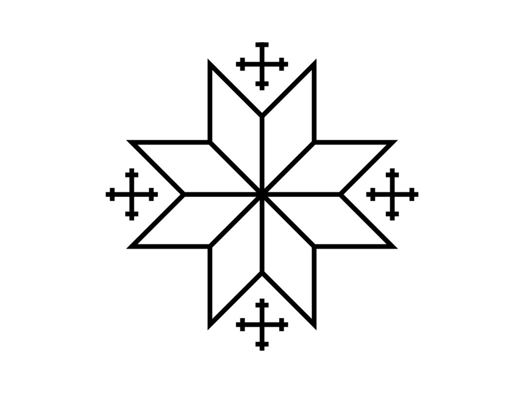Latvian Symboly Auseklis-māras Krusts-star-raksts-svg-dxf-png-latvju ...