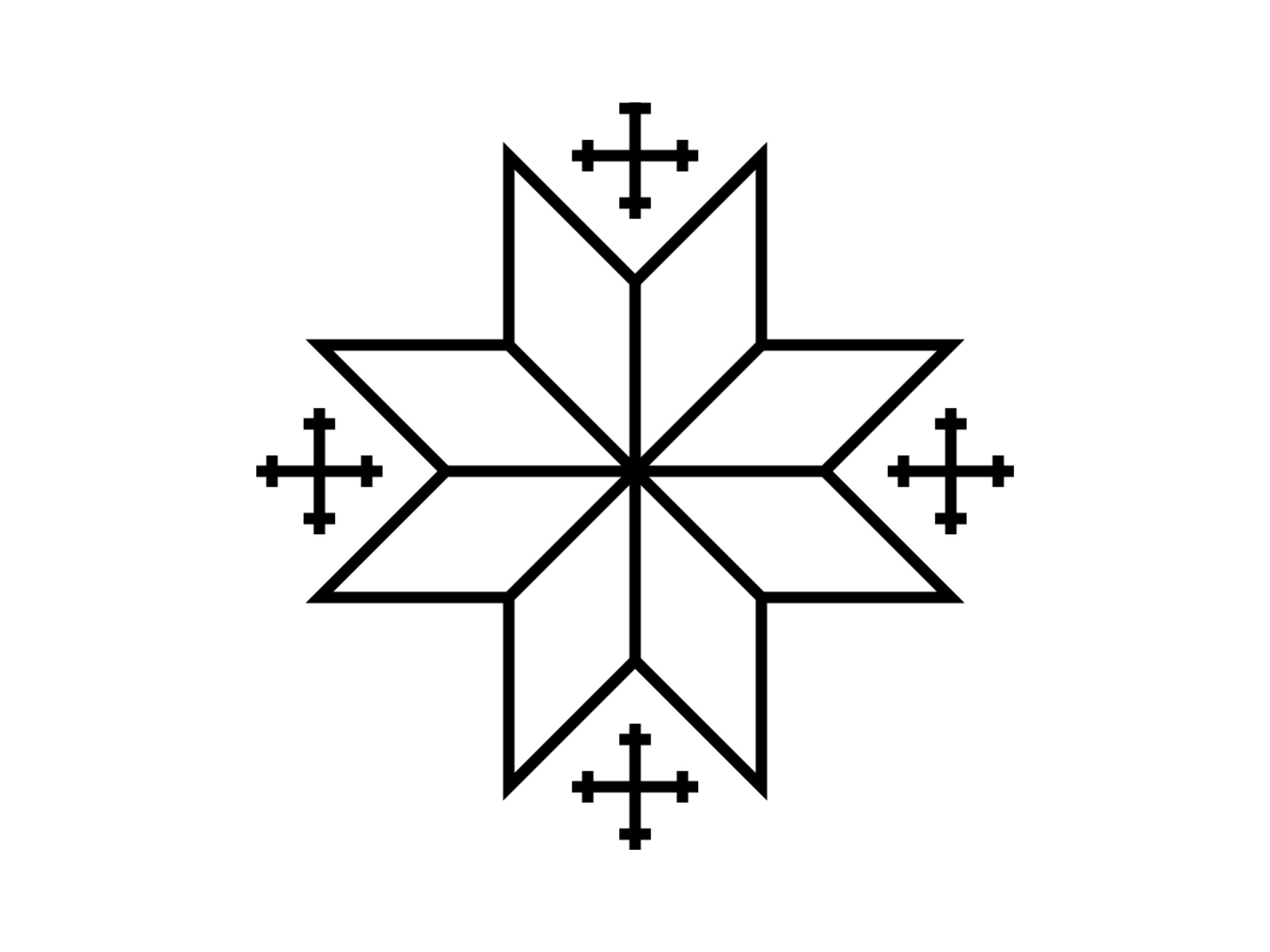 Latvian Symboly Auseklis-māras Krusts-star-raksts-svg-dxf-png-latvju ...