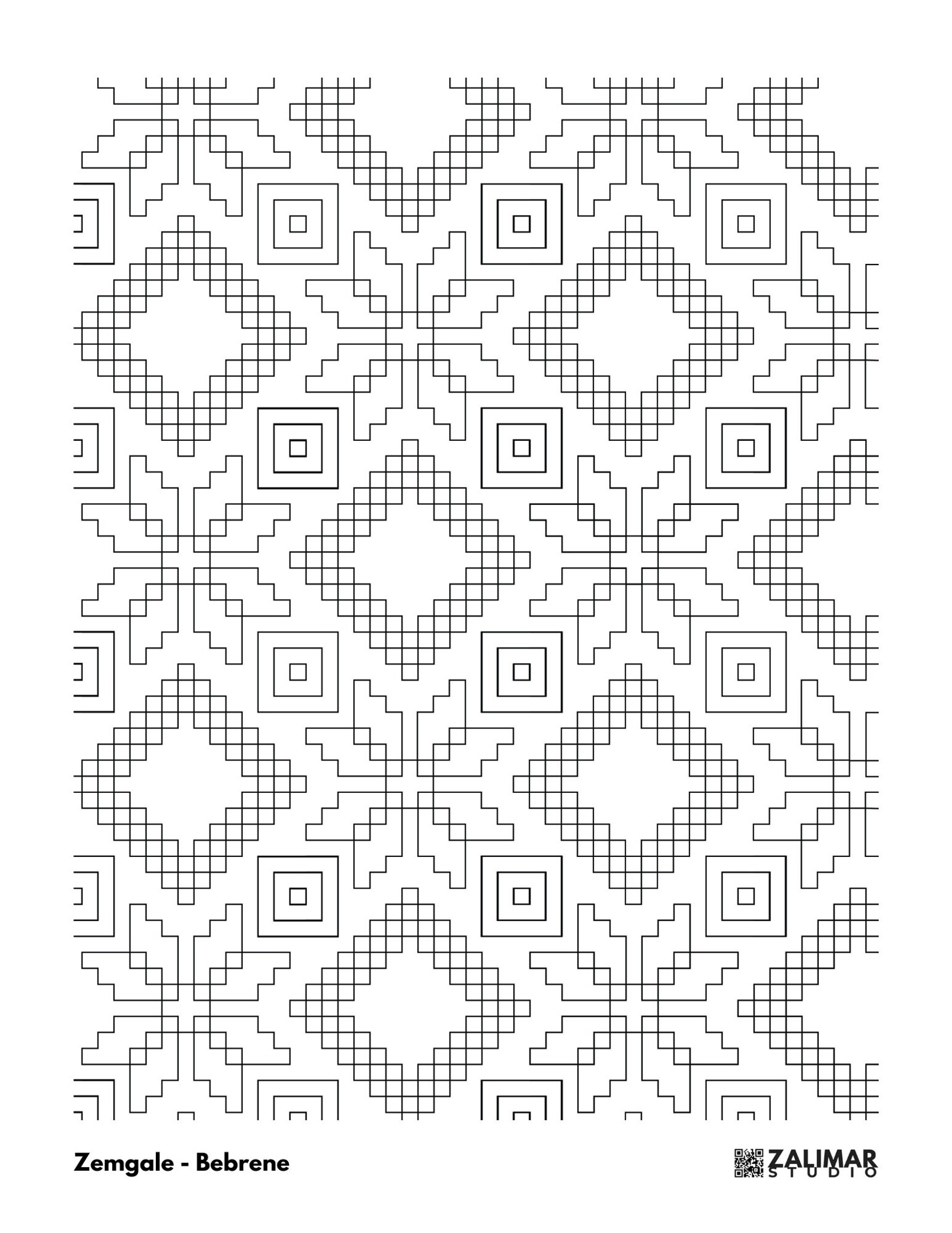 Latvian Symbol Printable Coloring Pages digital Download PDF Latviesu ...