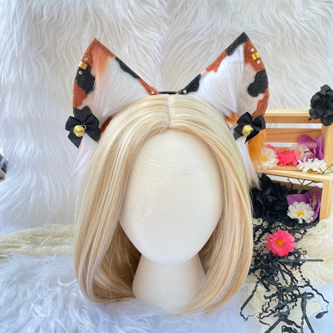 Calico Neko Ears | Realistic Calico Cat Ears | Anime Neko Ears | Cat ...