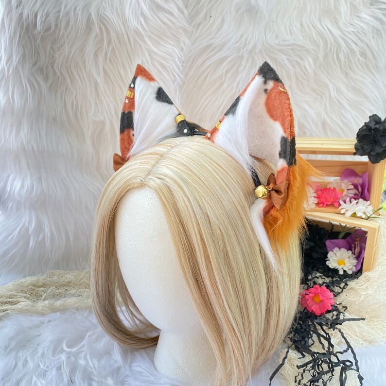 Calico Neko Ears | Realistic Calico Cat Ears | Anime Neko Ears | Cat ...