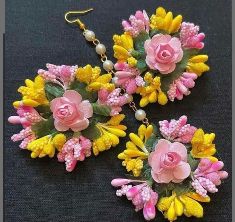 Artificial Floral Jewellery Set T For Bridesmaid Flower Etsy