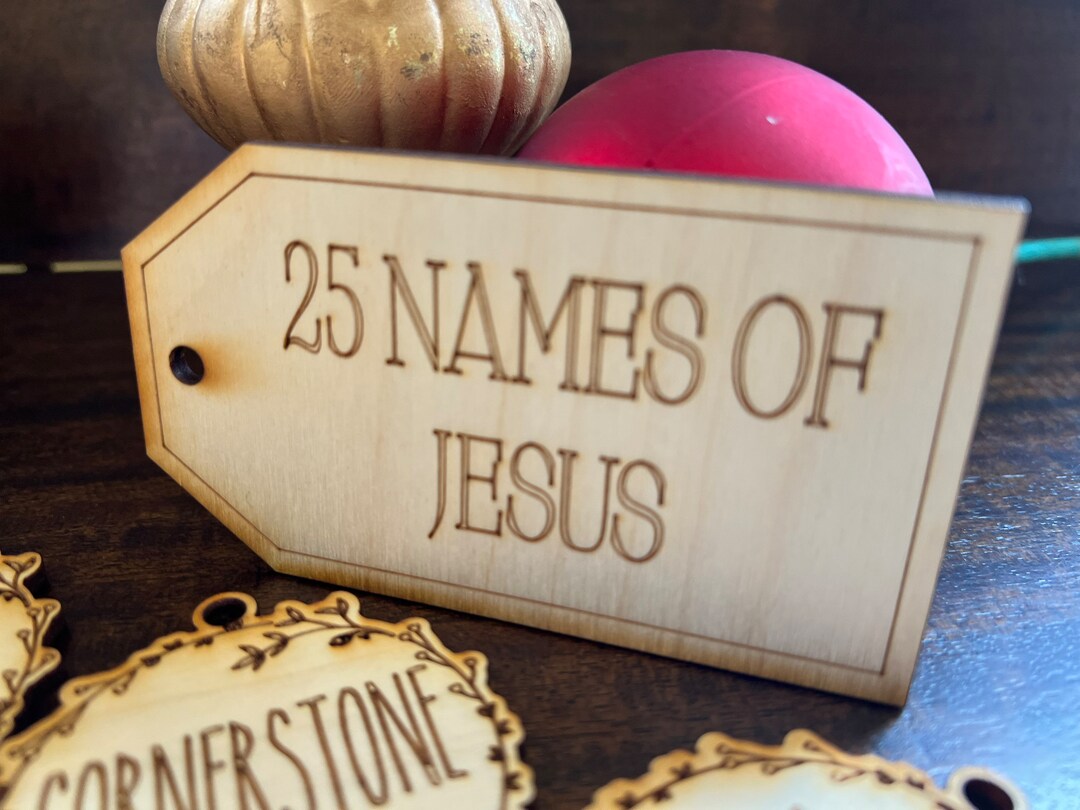 25 Names of Jesus Ornament Set, Gift Tags, Religious Ornaments ...