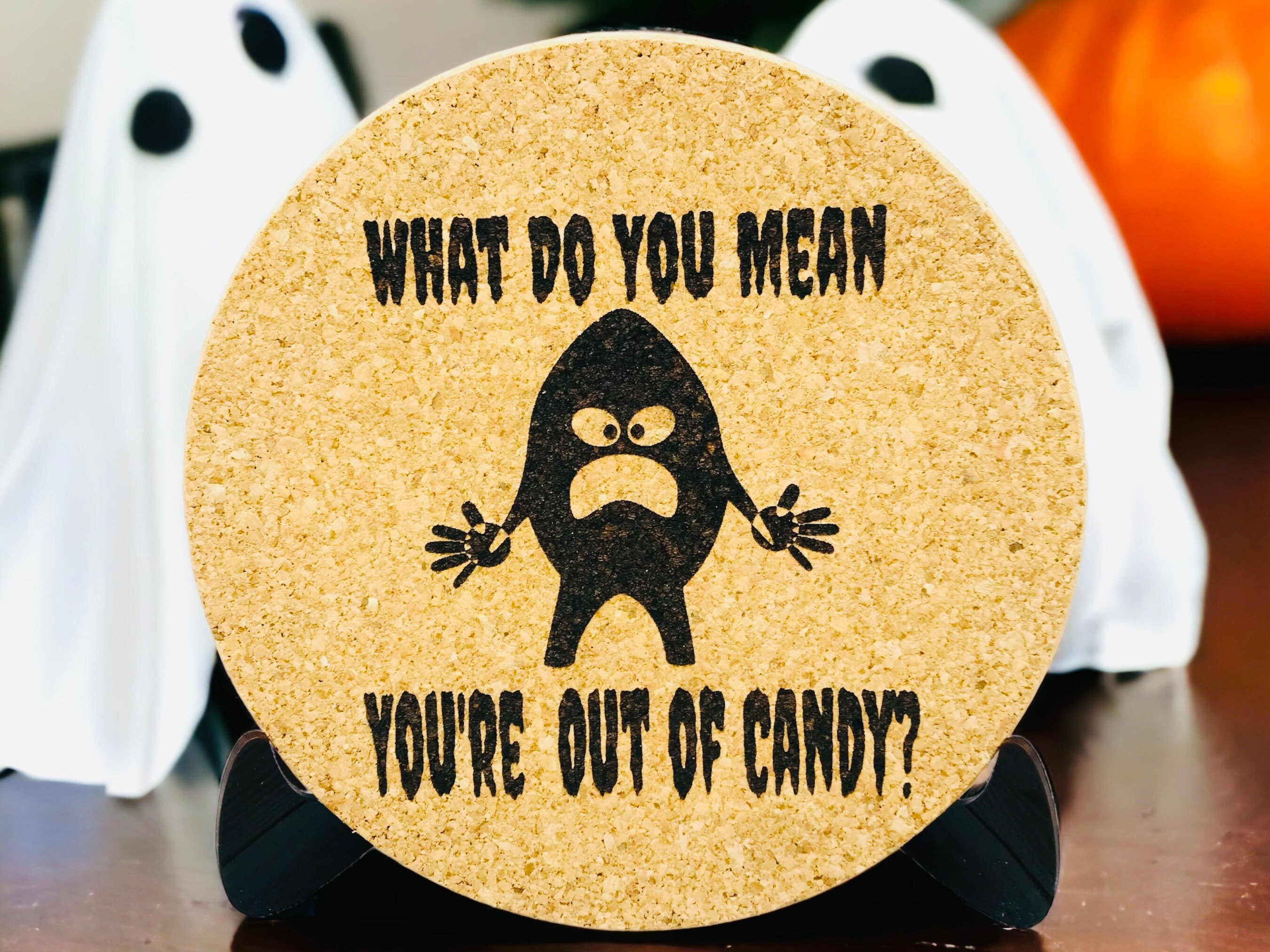 Cork Trivets, Engraved Cork Trivets, Hot Pad, Halloween Dinner Party ...