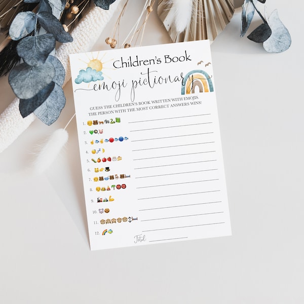 Answer Key Baby Emoji Pictionary - Etsy