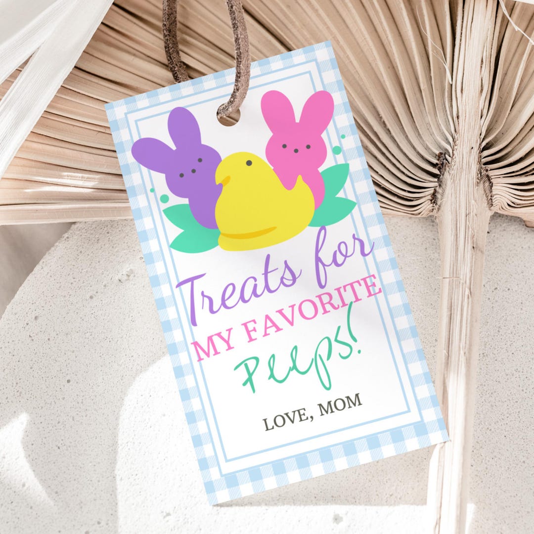 Editable Easter Gift Tag Digital Download Easter Basket Tag for Kids ...