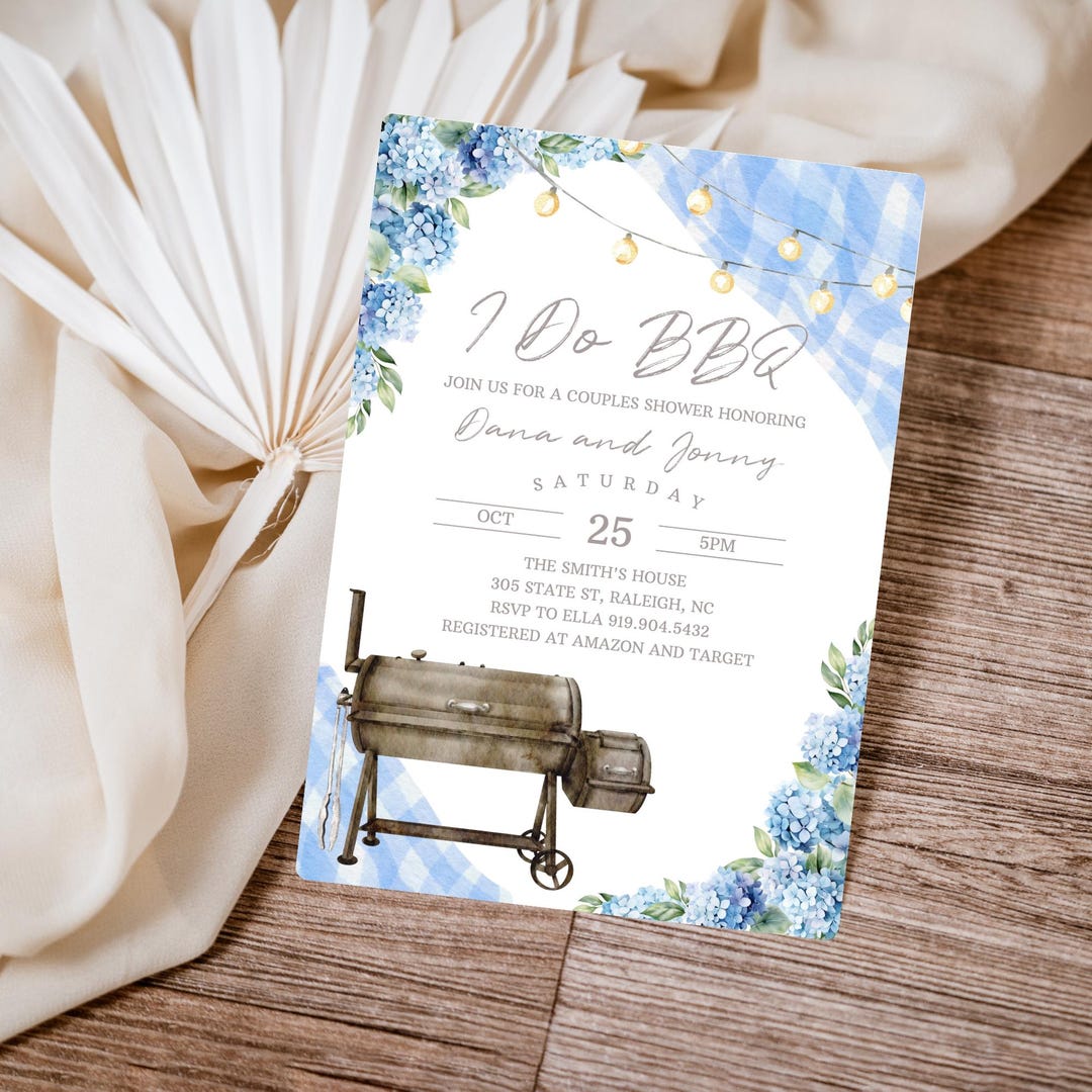 BBQ Couples Shower Invitation I Do BBQ Wedding Shower Invite Backyard ...