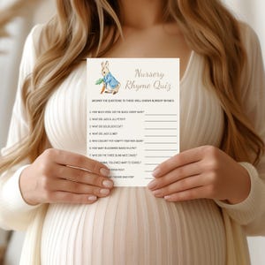 Peter Rabbit Nursery Rhyme Game Boy Rabbit Baby Shower Unique Fun Game ...