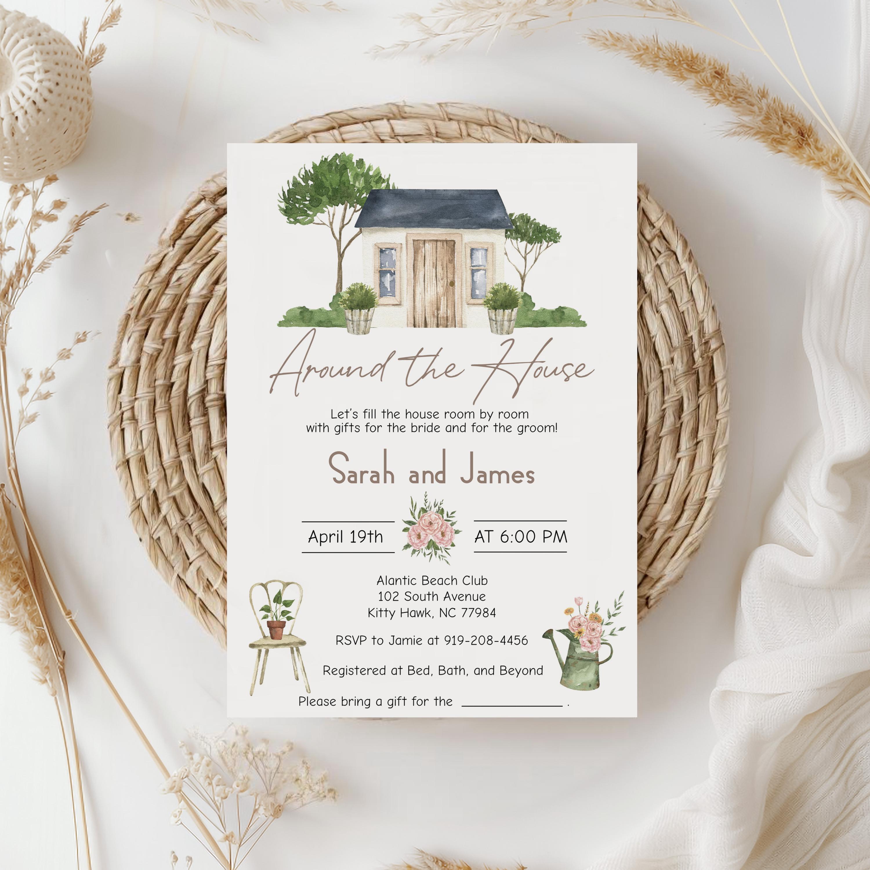 Couples Shower Invitation Around the House Couples Wedding Shower ...