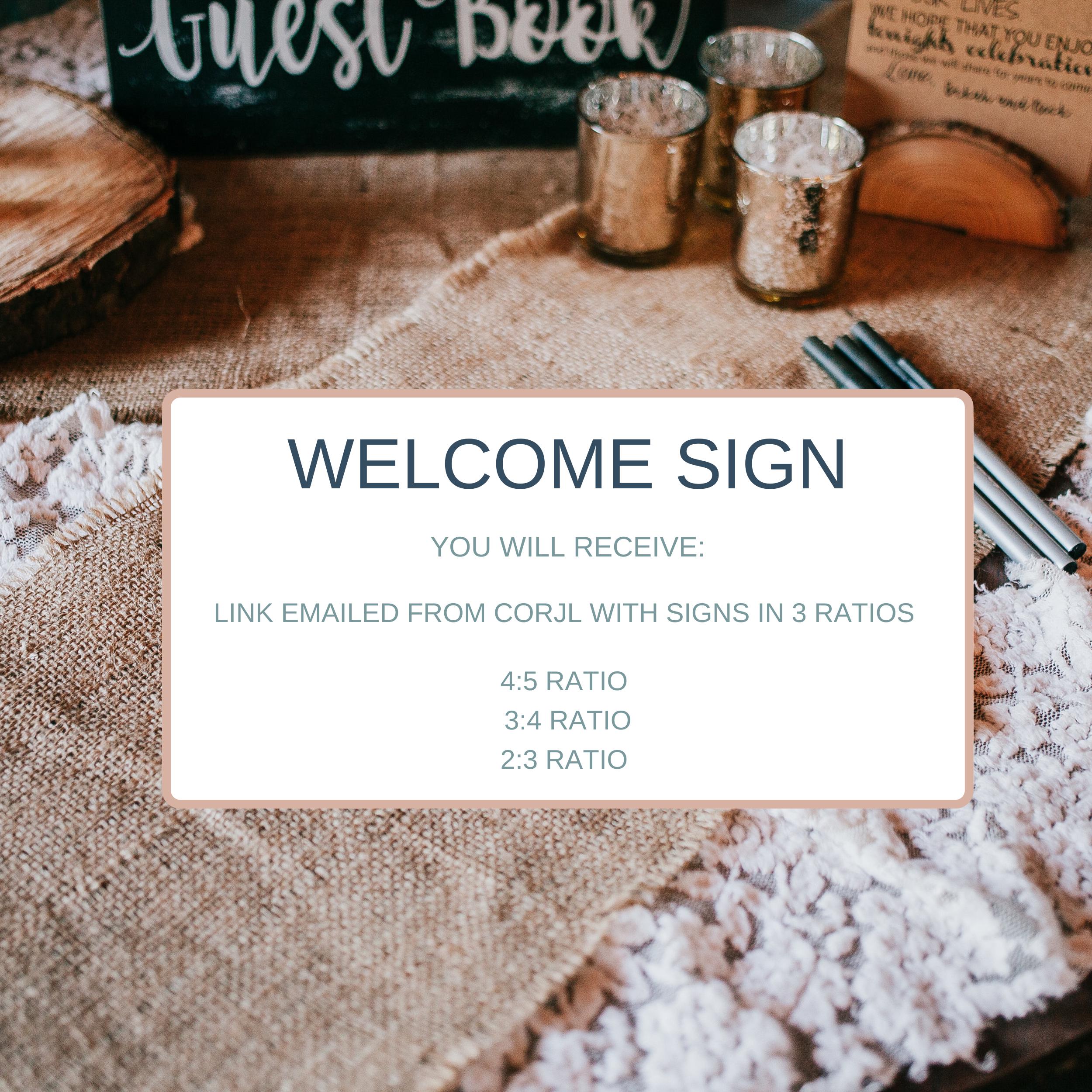 Minimalist Baby Shower Welcome Sign Classic Boy Girl Gender Neutral ...