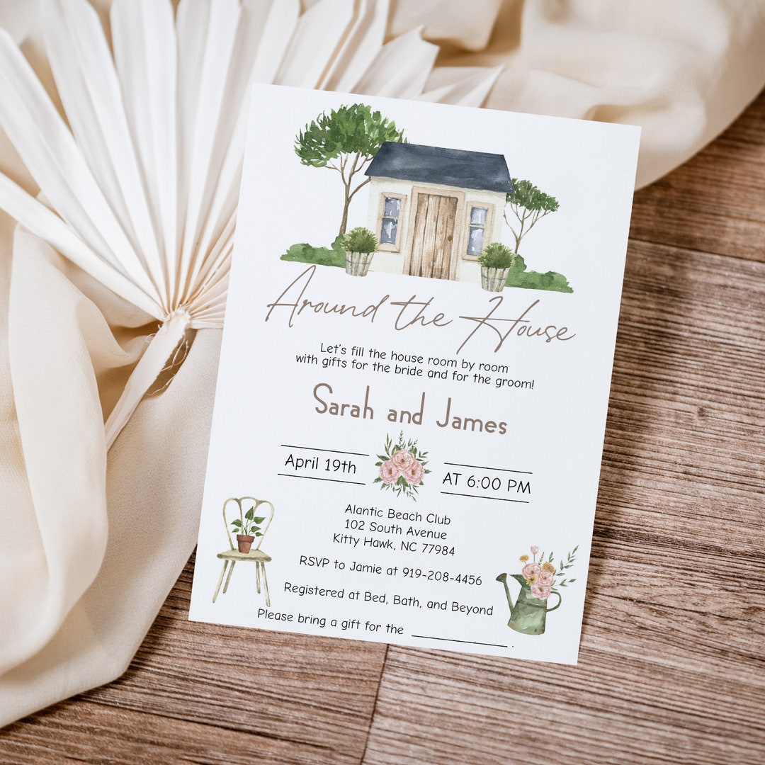 Couples Shower Invitation Around the House Couples Wedding Shower ...