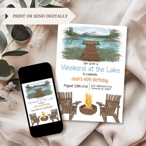 Lake Party Invitation Weekend at the Lake Invite Lake Birthday ...