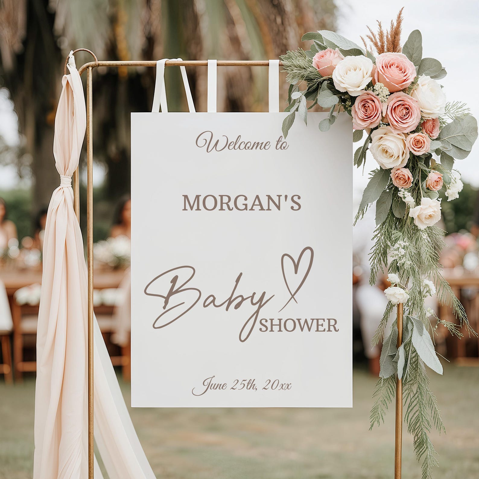 Minimalist Baby Shower Welcome Sign Classic Boy Girl Gender Neutral ...