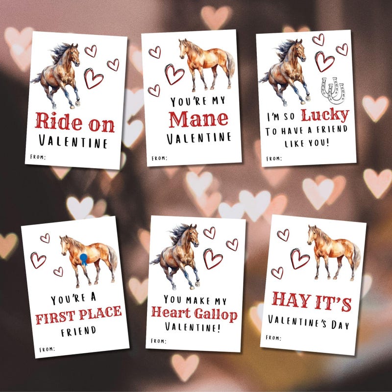 Horse Valentines - Etsy
