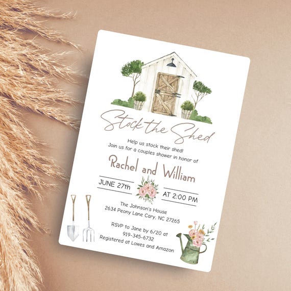 Couples Shower Invitations Stock The Garden Bridal Shower Invitation