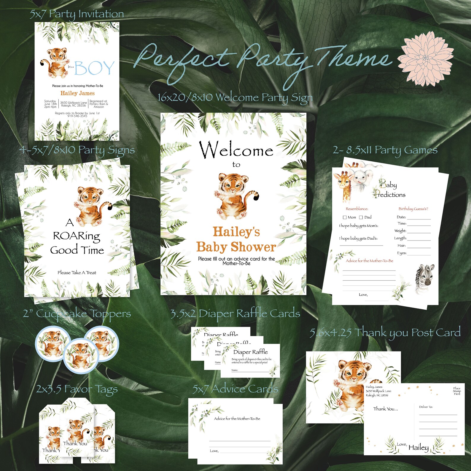 Editable Tiger Baby Shower Welcome Sign Tiger Shower Decor | Etsy