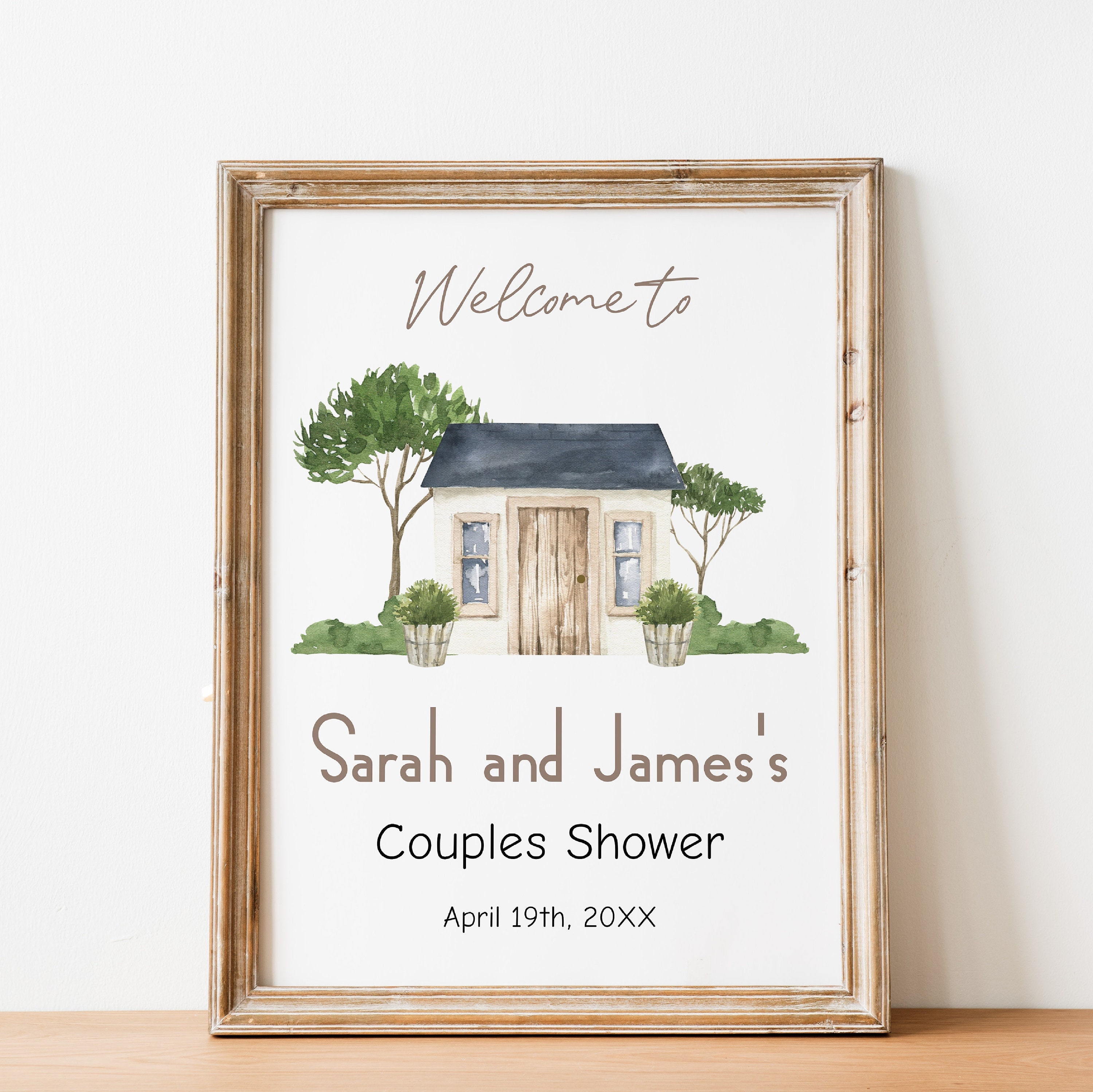 Couples Shower Welcome Sign, Around the House Couples Wedding Shower ...