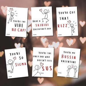 Slang Kids Valentine's Day Cards, Funny Printable Classroom Valentine ...