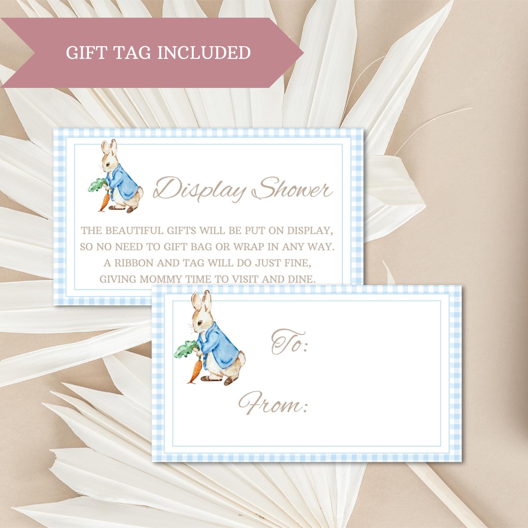 Peter Rabbit Display Shower Enclosure Card Blue Rabbit No Wrap Shower ...