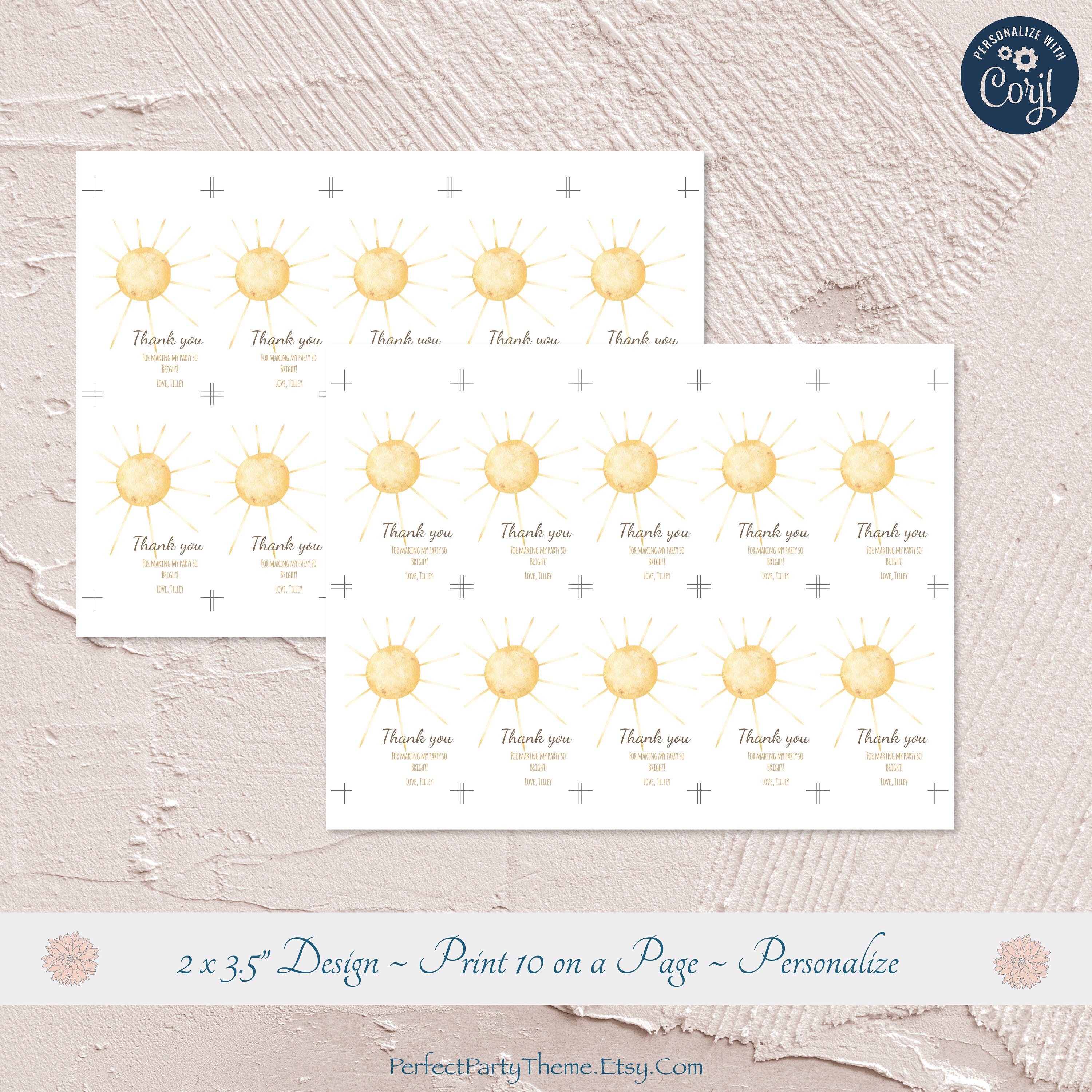 Sunshine Favor Tag, Sun Birthday Party, Sun Baby Shower Thank You Tag ...