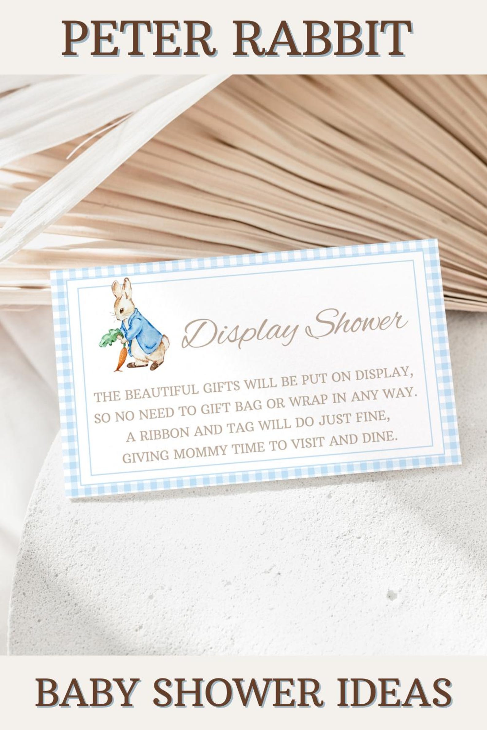 Peter Rabbit Display Shower Enclosure Card Blue Rabbit No Wrap Shower ...