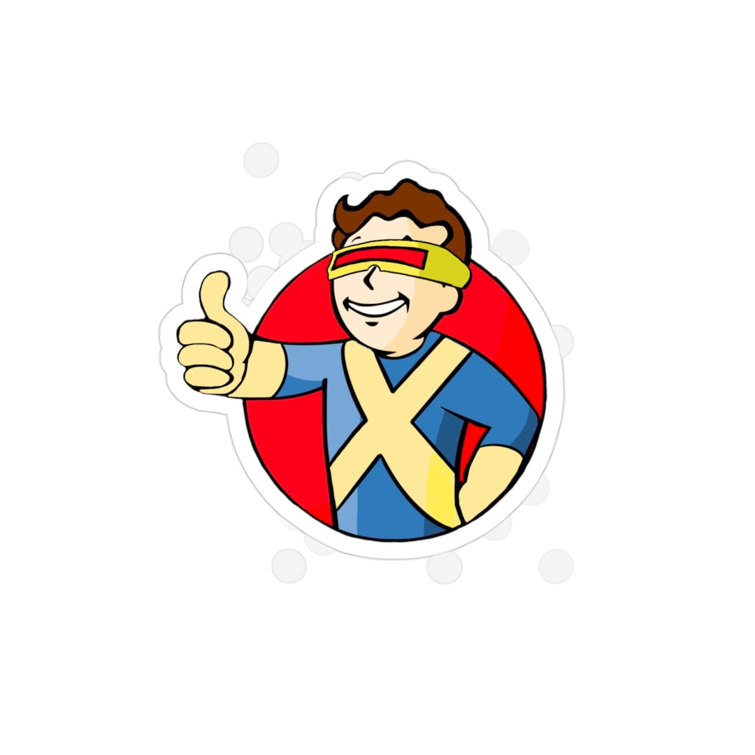 Cyclops X-men Fallout Inspired Transparent Outdoor Stickers, Die-cut ...