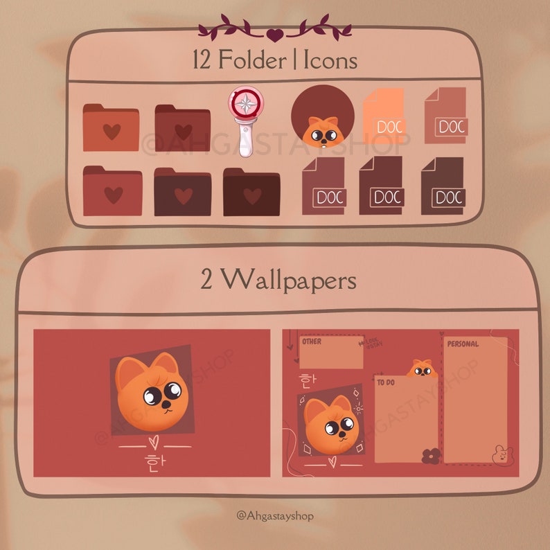 SKZOO Han Quokka Desktop Wallpaper Set - Etsy México