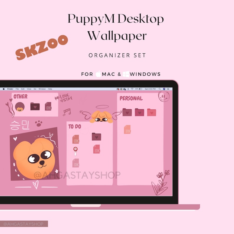 SKZOO Puppym Desktop Wallpaper Set - Etsy