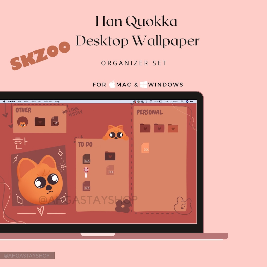 SKZOO Han Quokka Desktop Wallpaper Set - Etsy