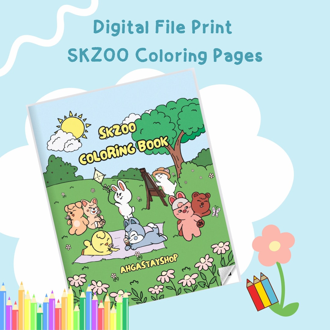 SKZOO Coloring Page Set - Digital Download - Etsy