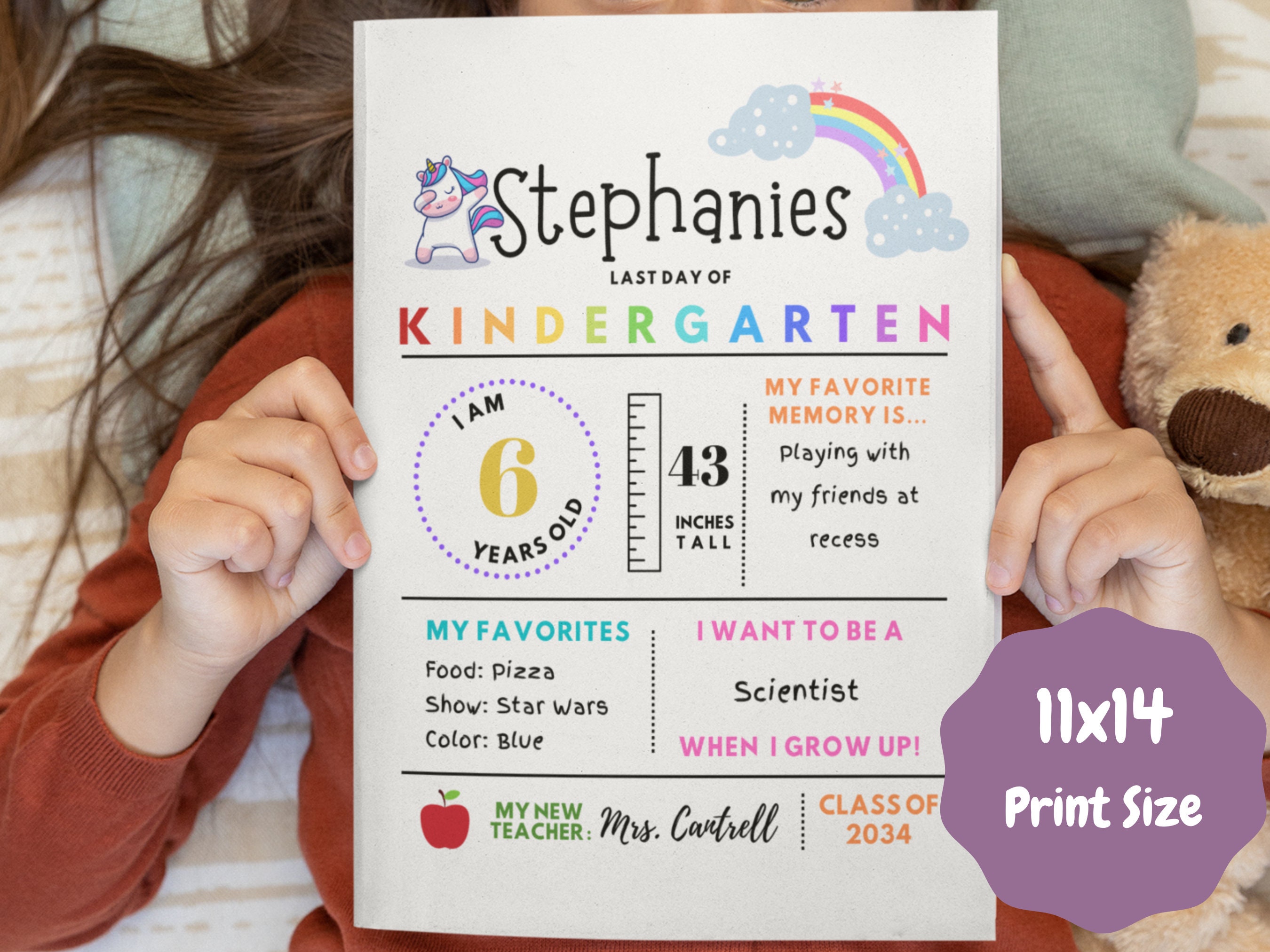 Printable, Editable First and Last Day of School Signs With Child ...
