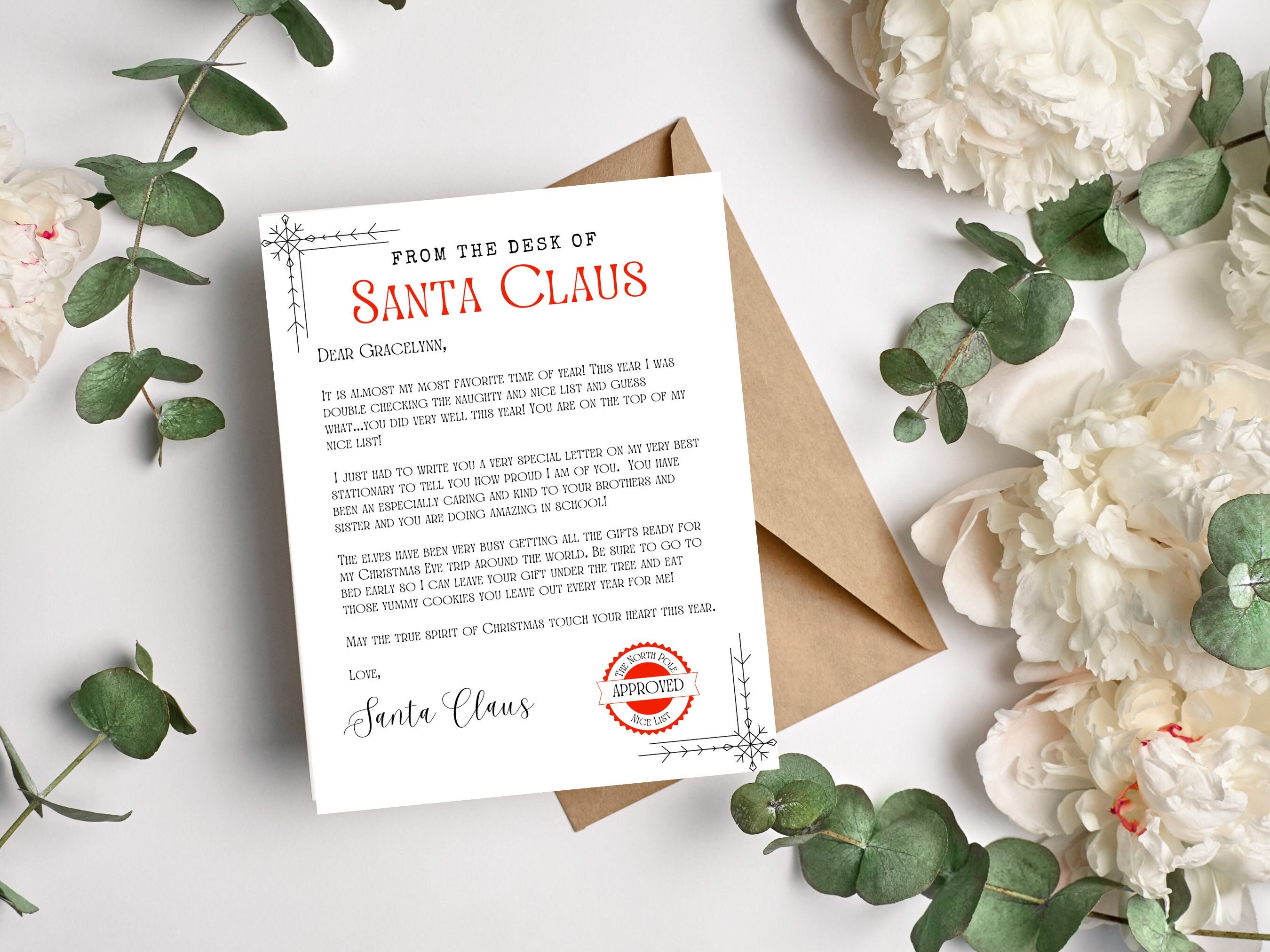 Letter From Santa | Santa Letter | Letter to Santa Printable ...