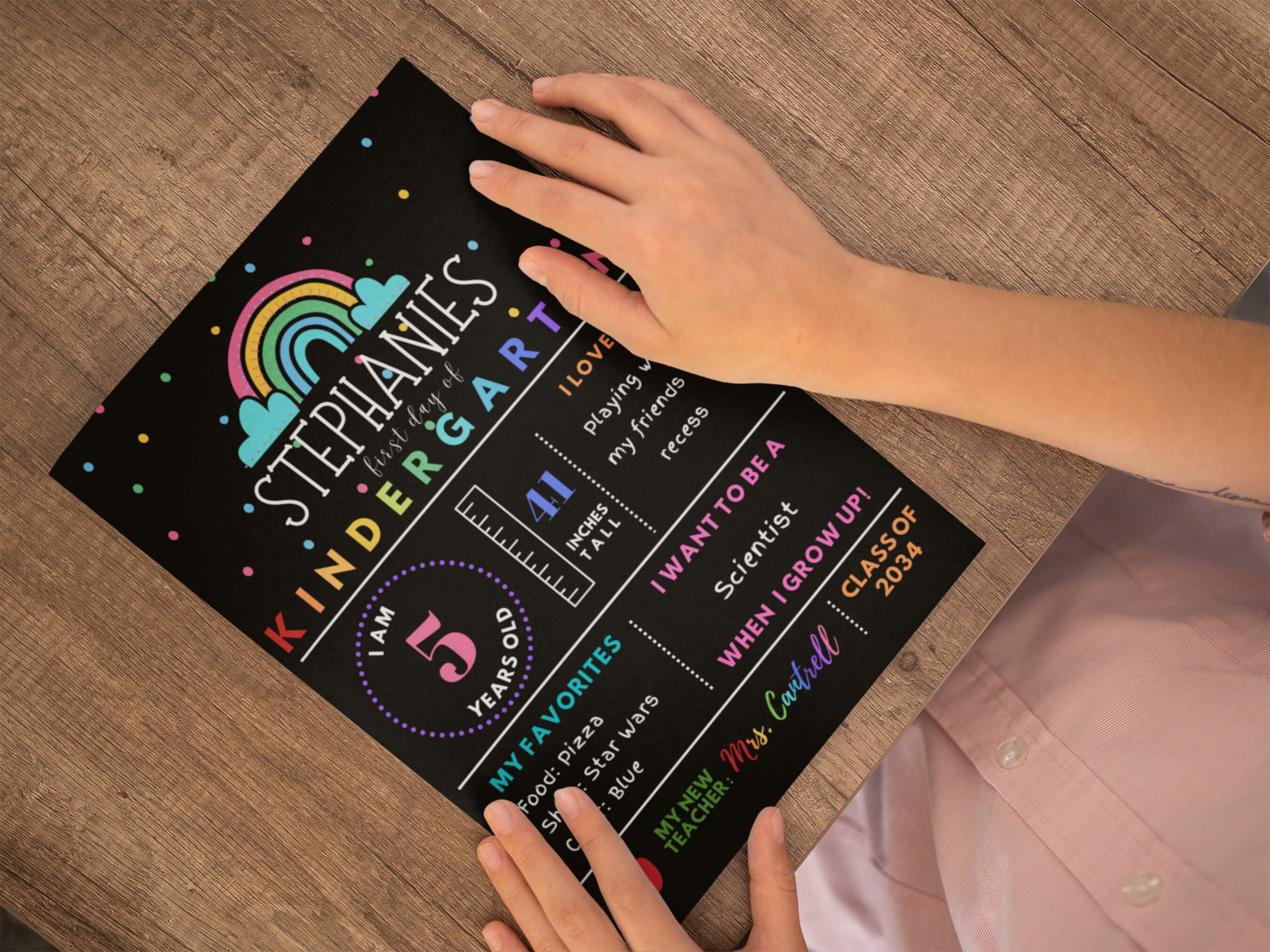 Printable, Editable First and Last Day of School Signs With Child ...