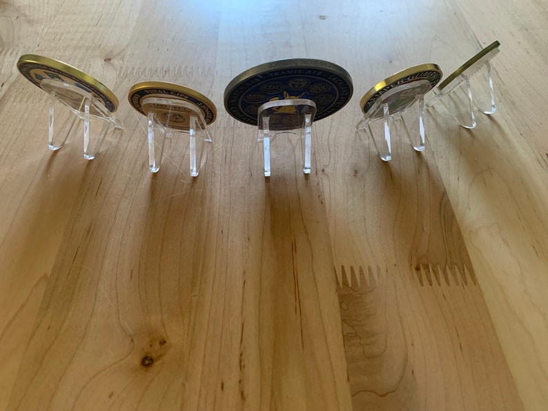 Laser Cut Challenge Coin Stand - Digital File - Etsy