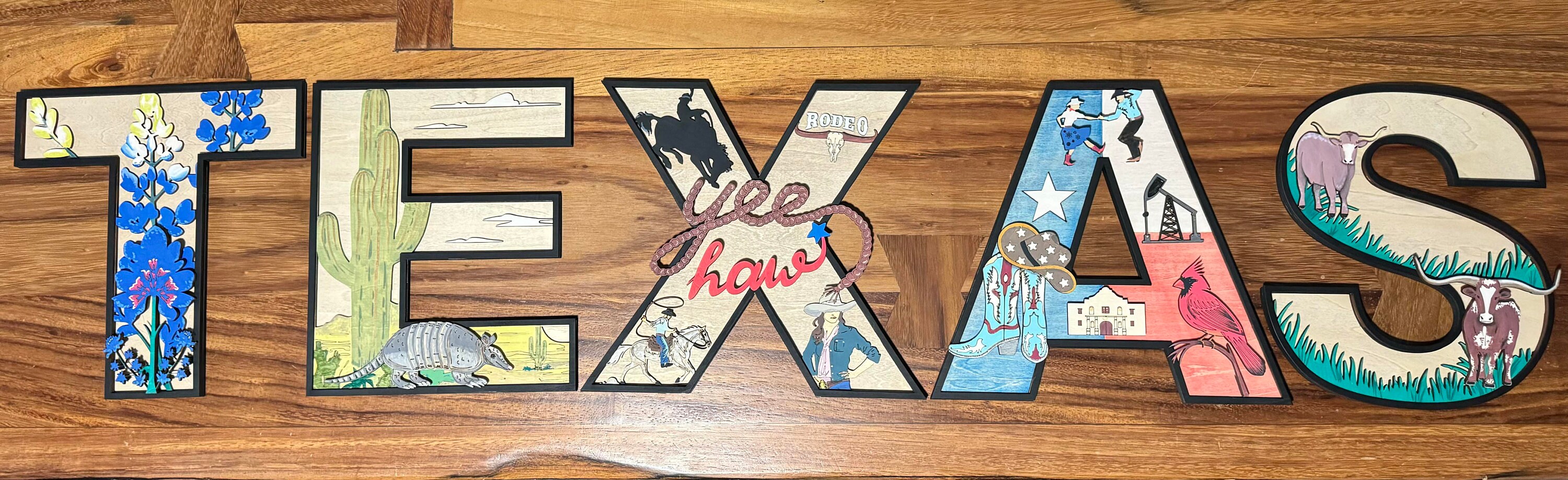 Texas Letters Sign for Wall Decoration - Etsy