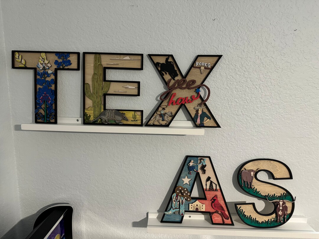 Texas Letters Sign for Wall Decoration - Etsy