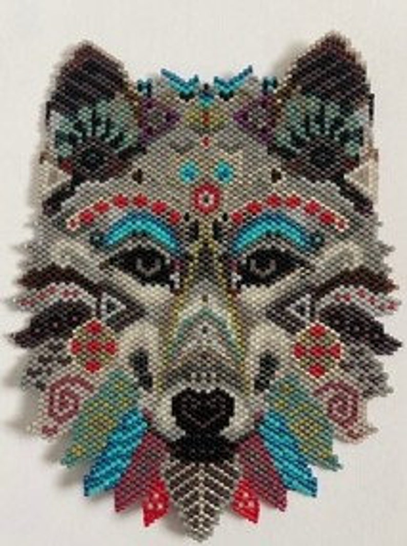 Wolf Mandala Miyuki Delicas Beads Brick Stitch PDF Pattern - Etsy