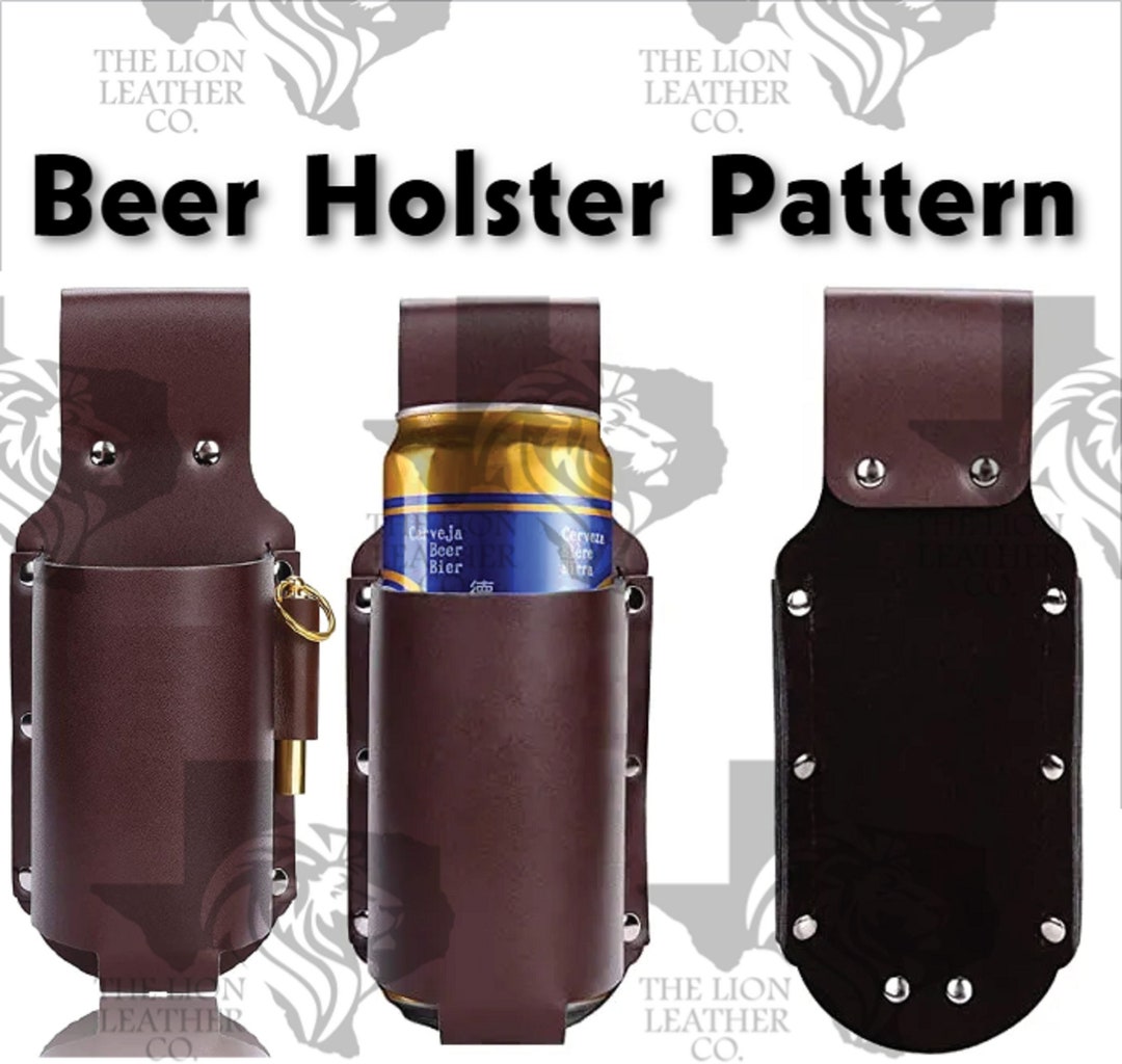 Simple/beginner Leather Beer Holster Pattern Template - PDF - Etsy