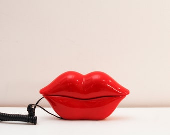 1980s Iconic Red Lips, Telephone, Tested in Full Working Order, Vintage ...