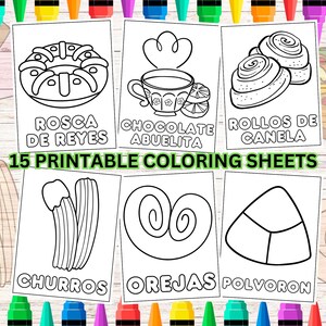 Pan Dulce Coloring Pages Printable, INSTANT DOWNLOAD - Etsy