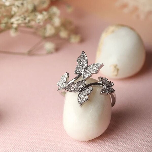 Butterfly Ring - Etsy