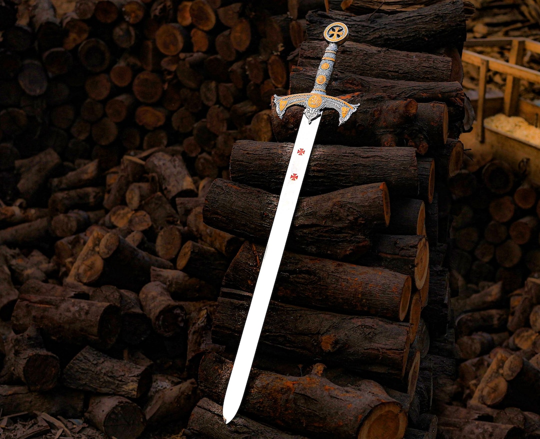 Authentic Handcrafted Templar Sword Historical Crusader Long Sword ...