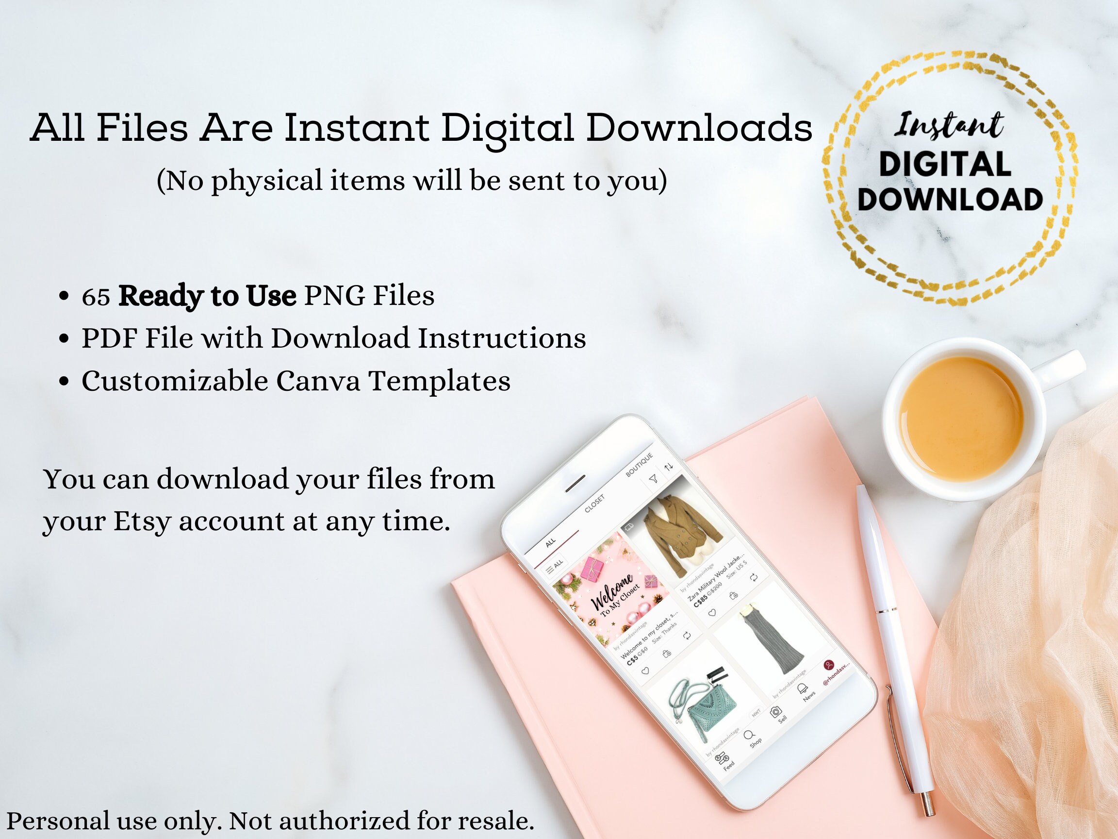 Poshmark Closet Signs, Ultimate Bundle 65 Custom Closet Organizers Pink ...