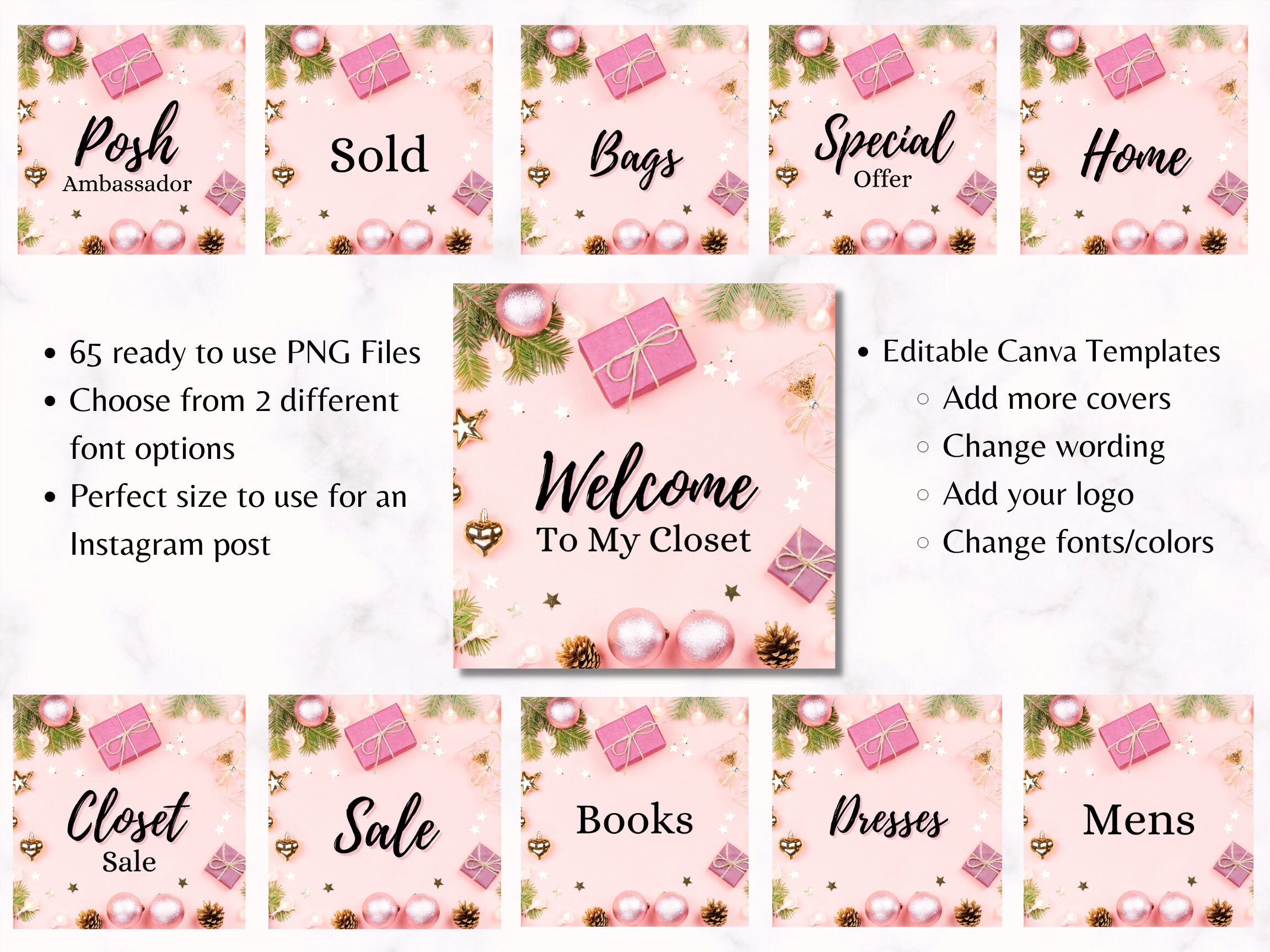 Poshmark Closet Signs: 65 Custom Closet Organizers (digital Download ...
