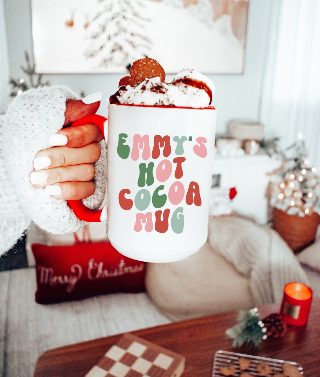 Custom Hot Cocoa Mug Personalized Hot Chocolate Mug Custom Christmas ...