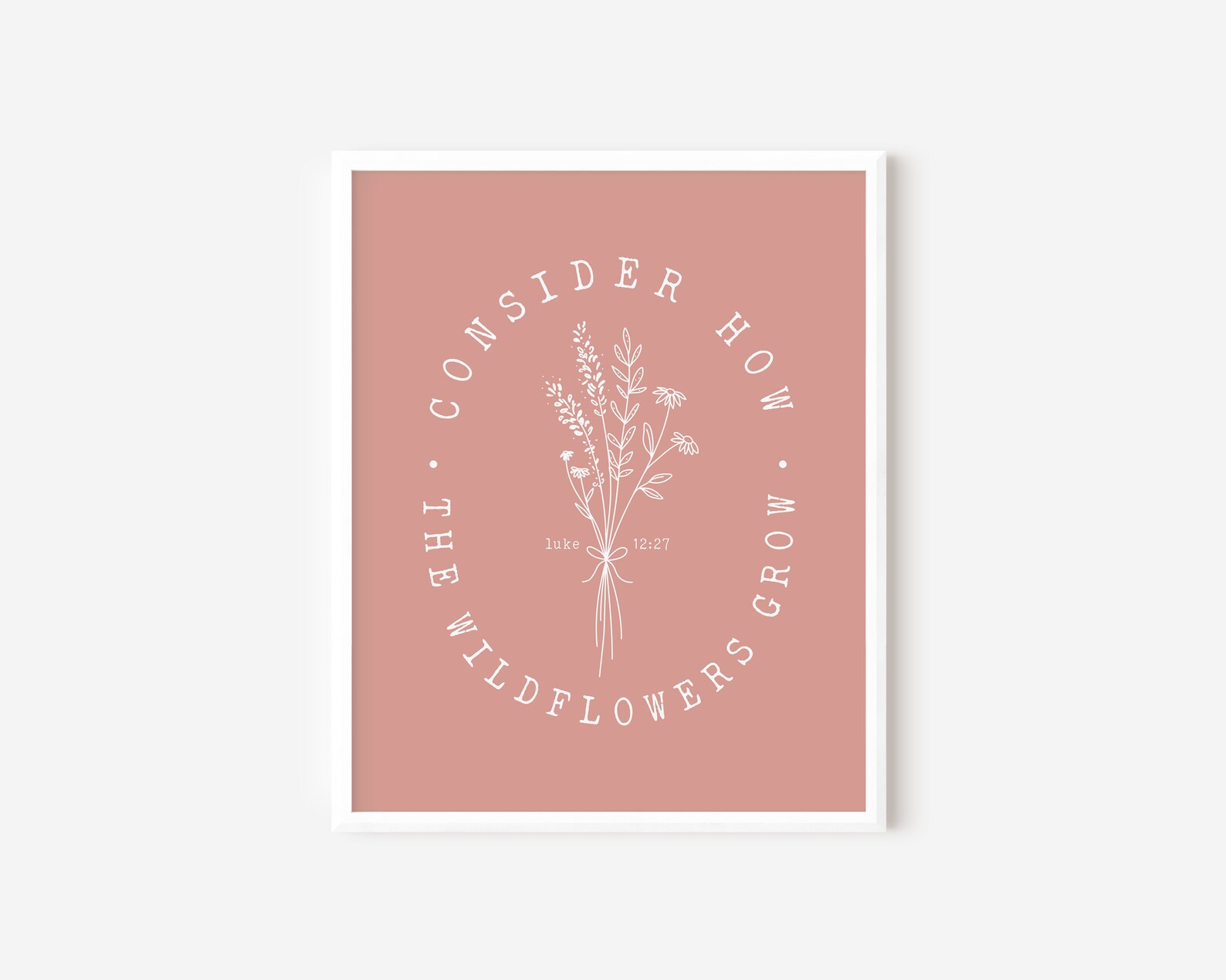 Christian Wall Art Printable Consider How the Wildflowers Grow - Etsy