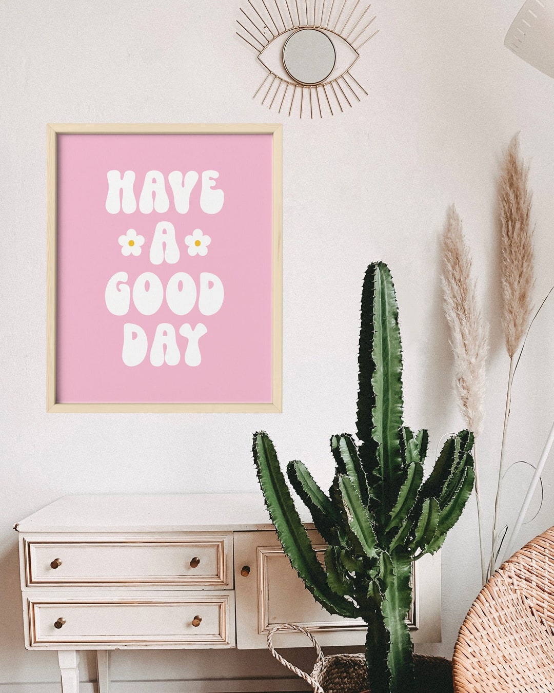 Have A Good Day Print Preppy Stuff Preppy Art Pink Wall Art Poster ...